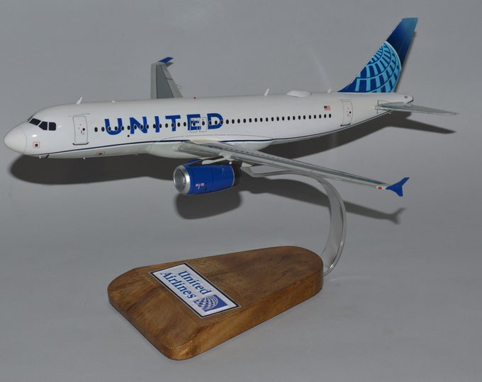Airbus 320 A320 United Airlines New Livery Paint Scheme Hand Carved ...