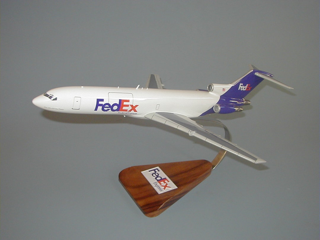 Boeing 727 Fedex Cargo Freight Aircraft Hand Carved and Painted ...