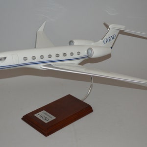 Grumman Raytheon Gulfstream 650 G-650 LARGE Airplane Model Hand Carved ...