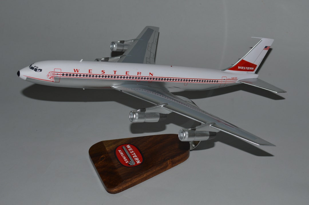 Boeing 707 Western Airlines Indian Paint Scheme Airplane Model Hand ...