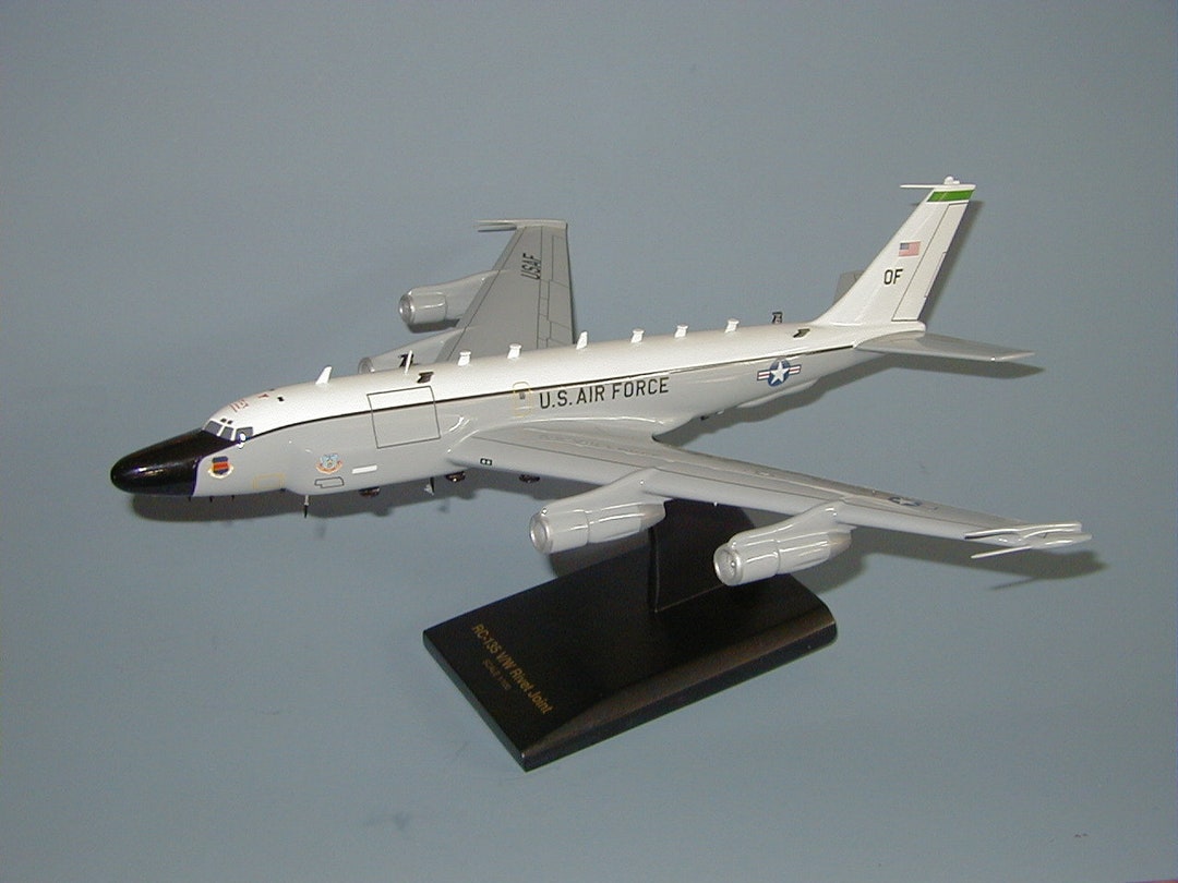 Boeing RC-135 Rivet Joint TF33 Engines USAF Aircraft Hand Carved and ...