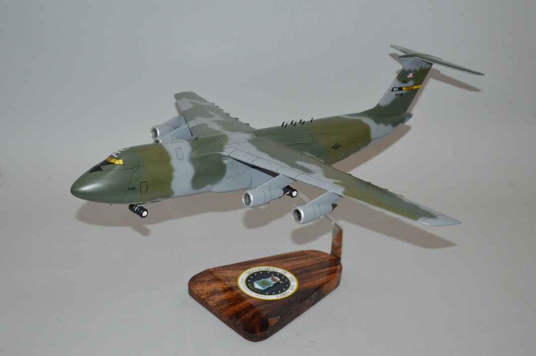 Lockheed C-5 Galaxy With Landing Gear USAF Cargo Aircraft Hand Carved ...