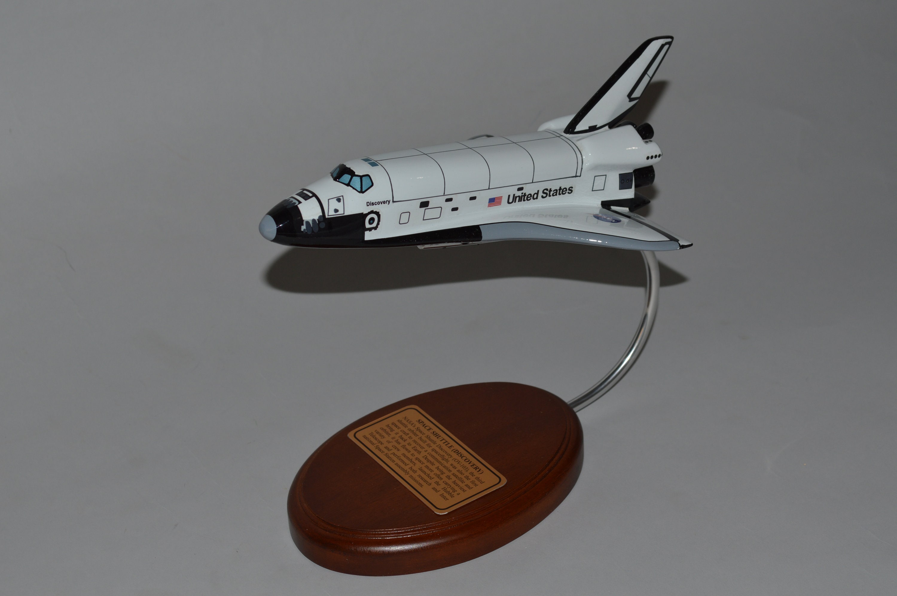 NASA Space Shuttle MINIATURE Model Hand Carved Mahogany Wood Replica ...