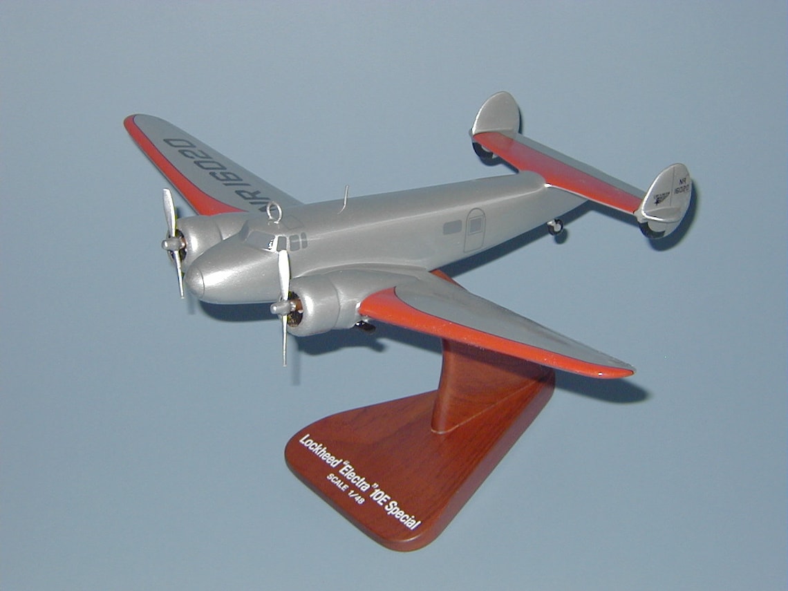Lockheed L-10 Electra Used by Amelia Earhart Airplane Model Hand Carved ...