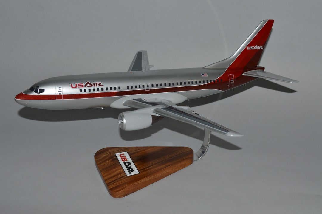 US Air 737-300 Boeing Airline Hand Carved and Painted Mahogany Wood ...