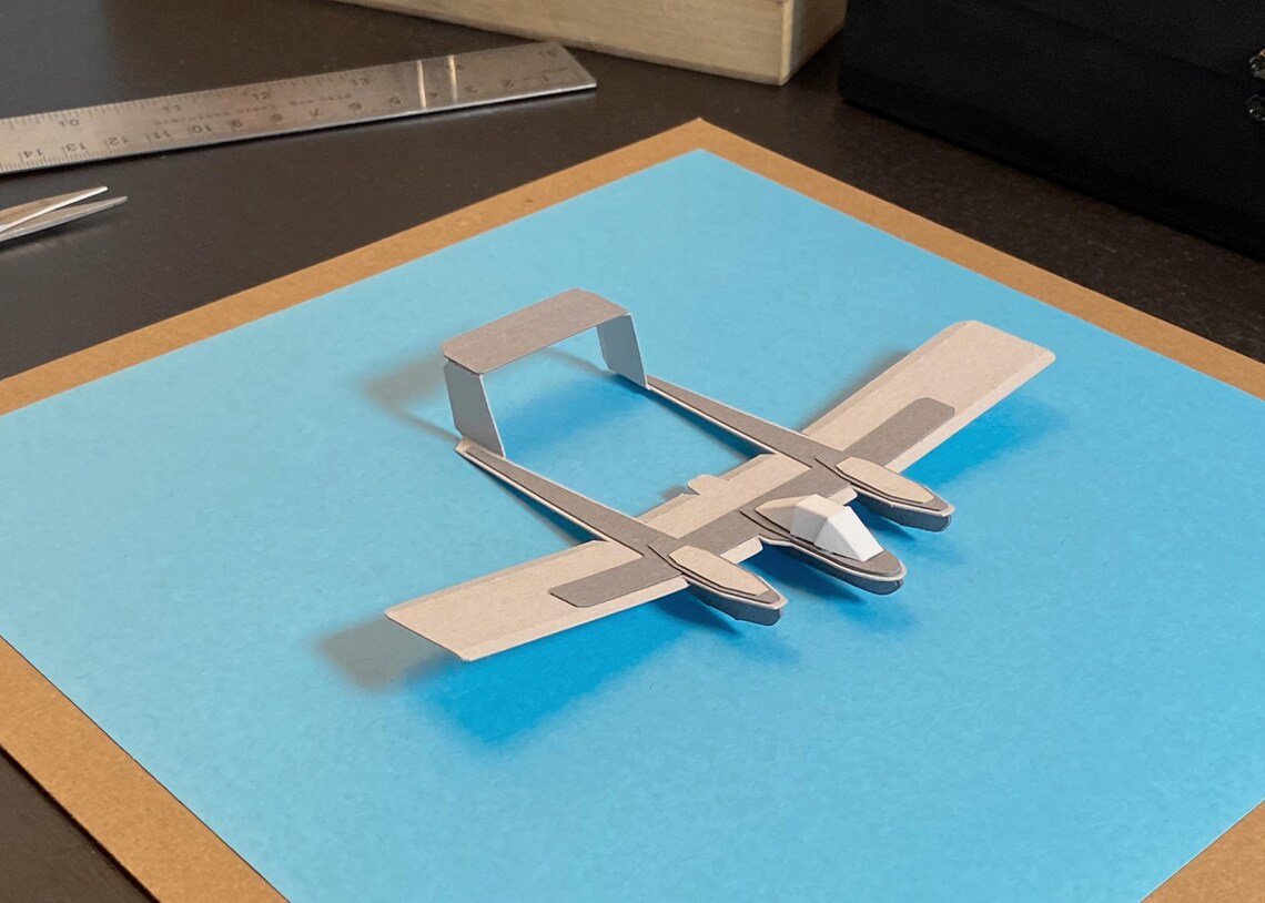 Card Stock Twin-boom Glider—plans and Instructions (PDF & SVG Files) - Etsy
