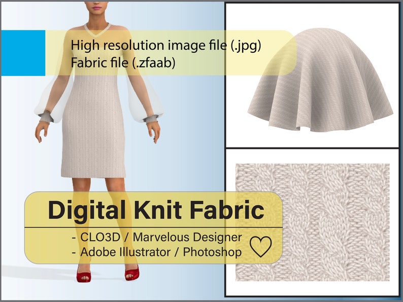 Digital Seamless White Cable Knit Fabric 0003 - Digital Textile - Etsy