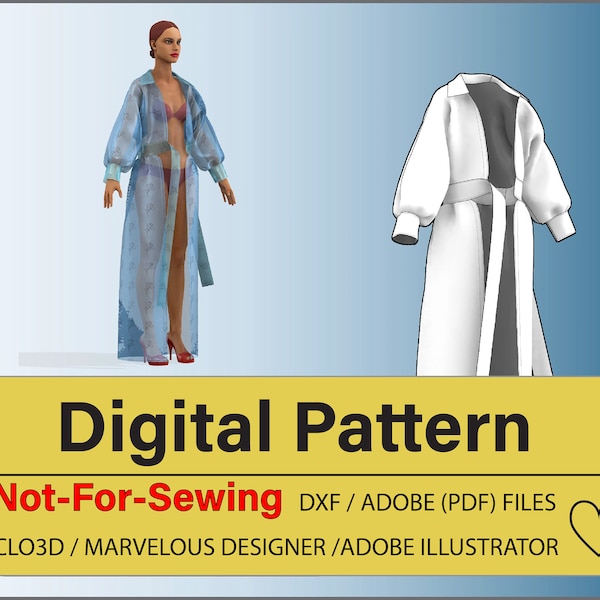 Chiffon Kimono Pattern - Etsy
