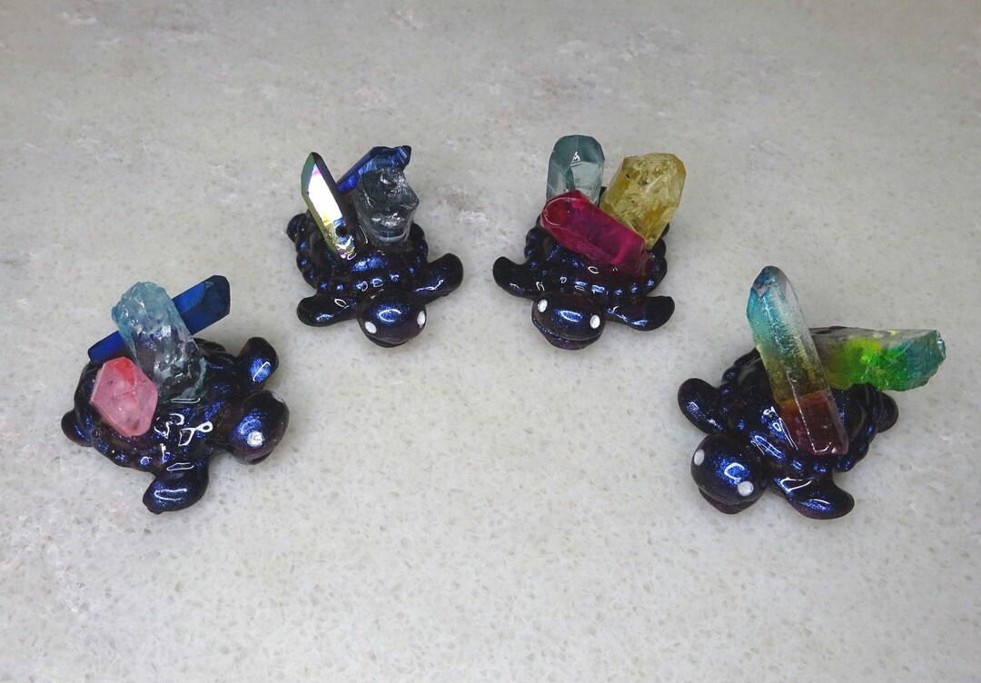 Crystal Turtle Desk Pet, Sea Turtle Quartz Miniature, Mini Gemstone ...