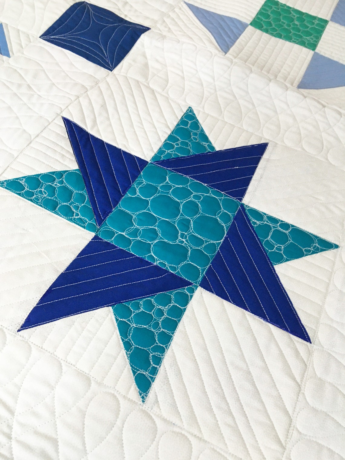 QUILT Block Sampler Quilt Handmade and freemotion quilted | Etsy