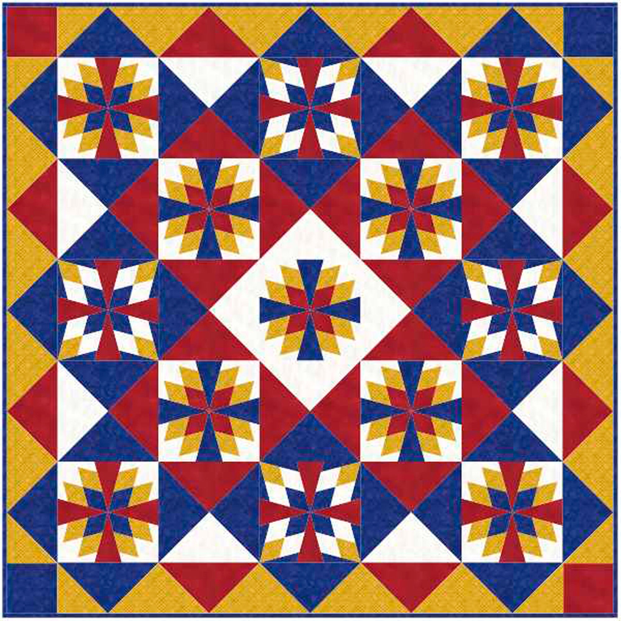 PATTERN - QOV® American Traveler Quilt Pattern. Finished Size: 72 X 72. Designed With Permission ...