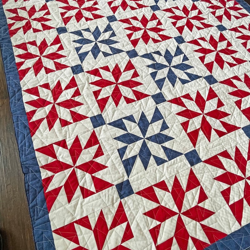 Blue Quilt Pattern - Etsy