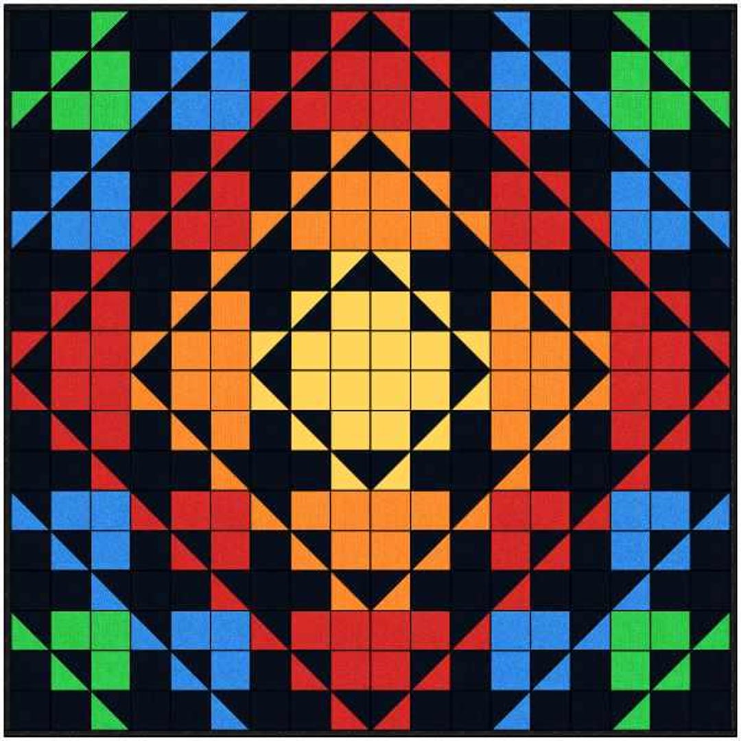 PATTERN - Rainbow Puzzle Quilt Pattern. Easy to Make. Only One Block ...