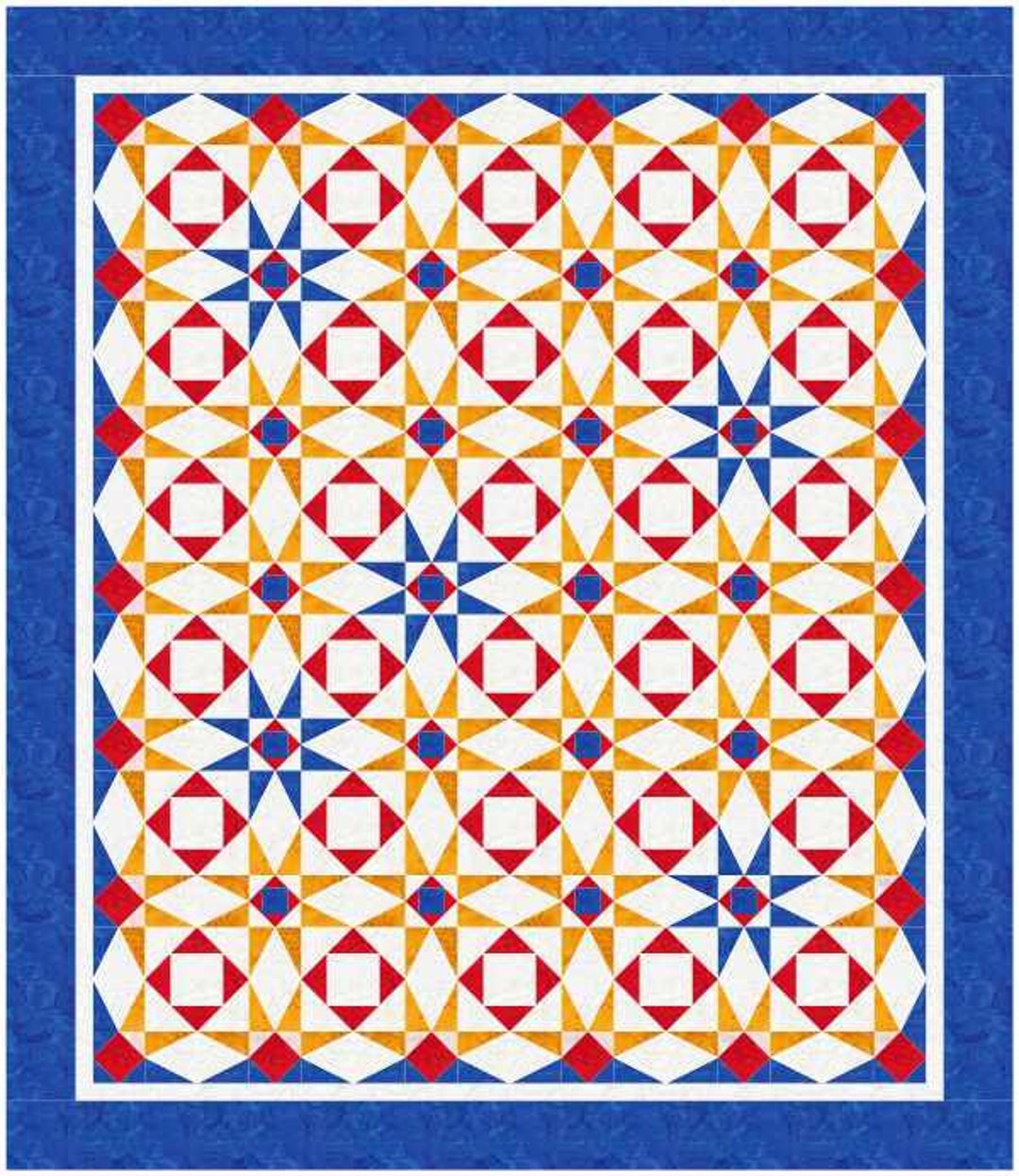 PATTERN - QOV® Stars in the Storm Quilt Pattern. Finished Size: 58 X 71 ...