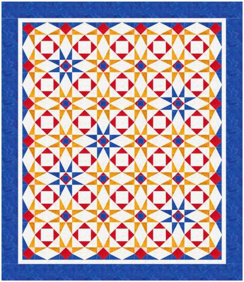 PATTERN - QOV® Stars in the Storm Quilt Pattern. Finished Size: 58 X 71 ...