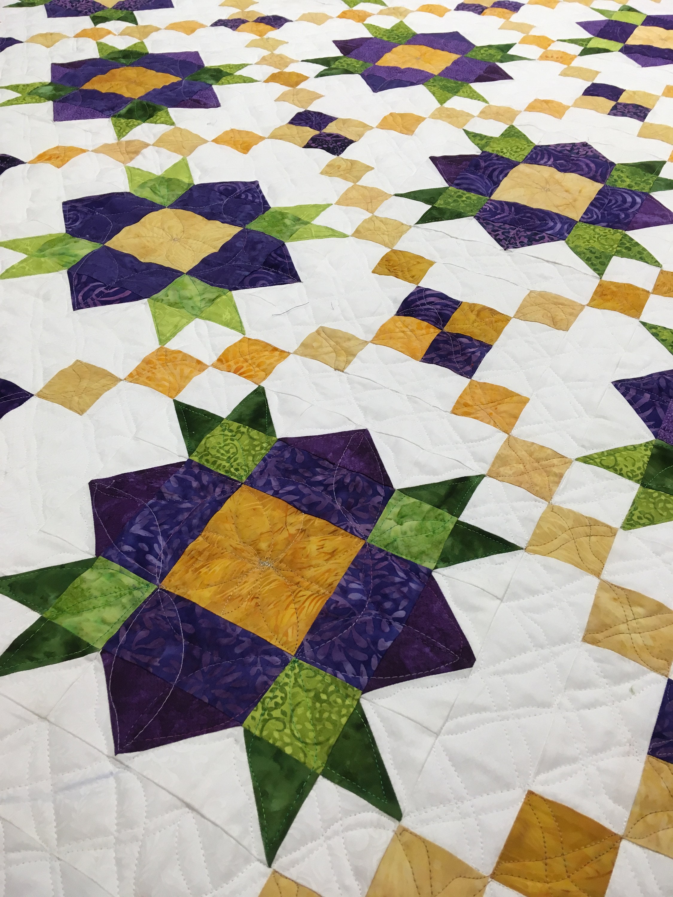PATTERN - Field of Purple Flowers Quilt Pattern for Accuquilt 8" QUBE ...
