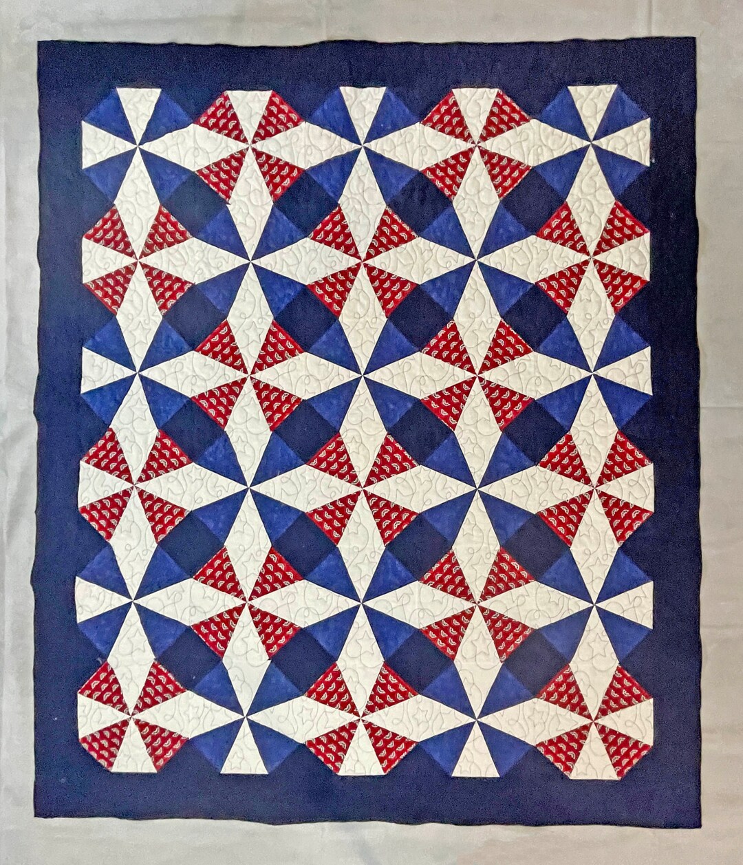 PATTERN - QOV® Triangles at Sea Quilt Pattern. Finished Size: 58 X 68 ...