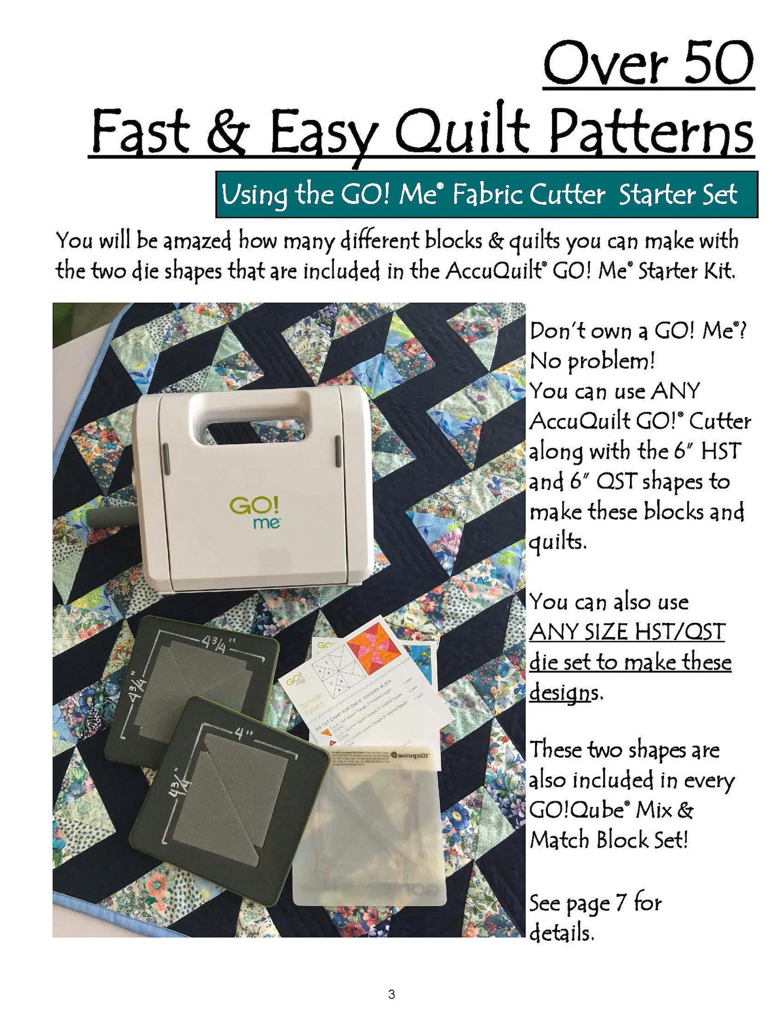Digital BOOK - 50+ Fast & Easy Quilt Patterns, Using the Accuquilt GO ...