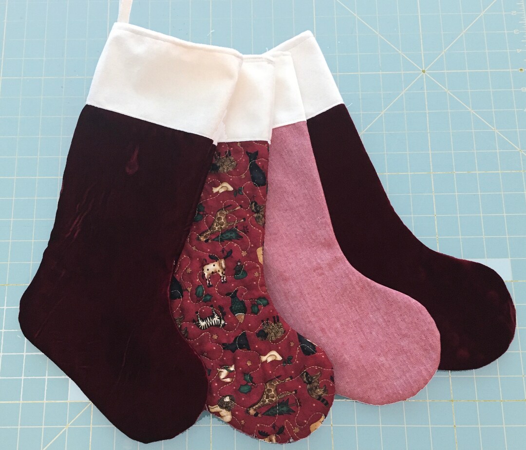 PATTERN for Making a Simple Santa's Stocking With a Lining Using the ...