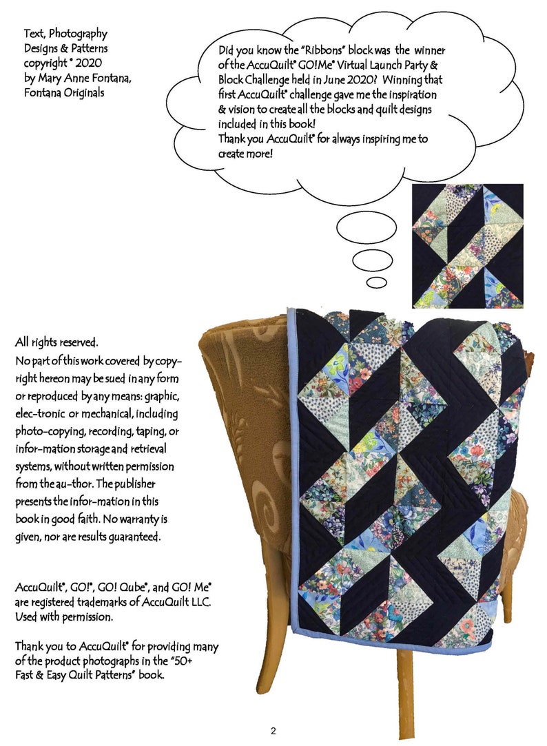 Digital BOOK - 50+ Fast & Easy Quilt Patterns, Using the Accuquilt GO ...