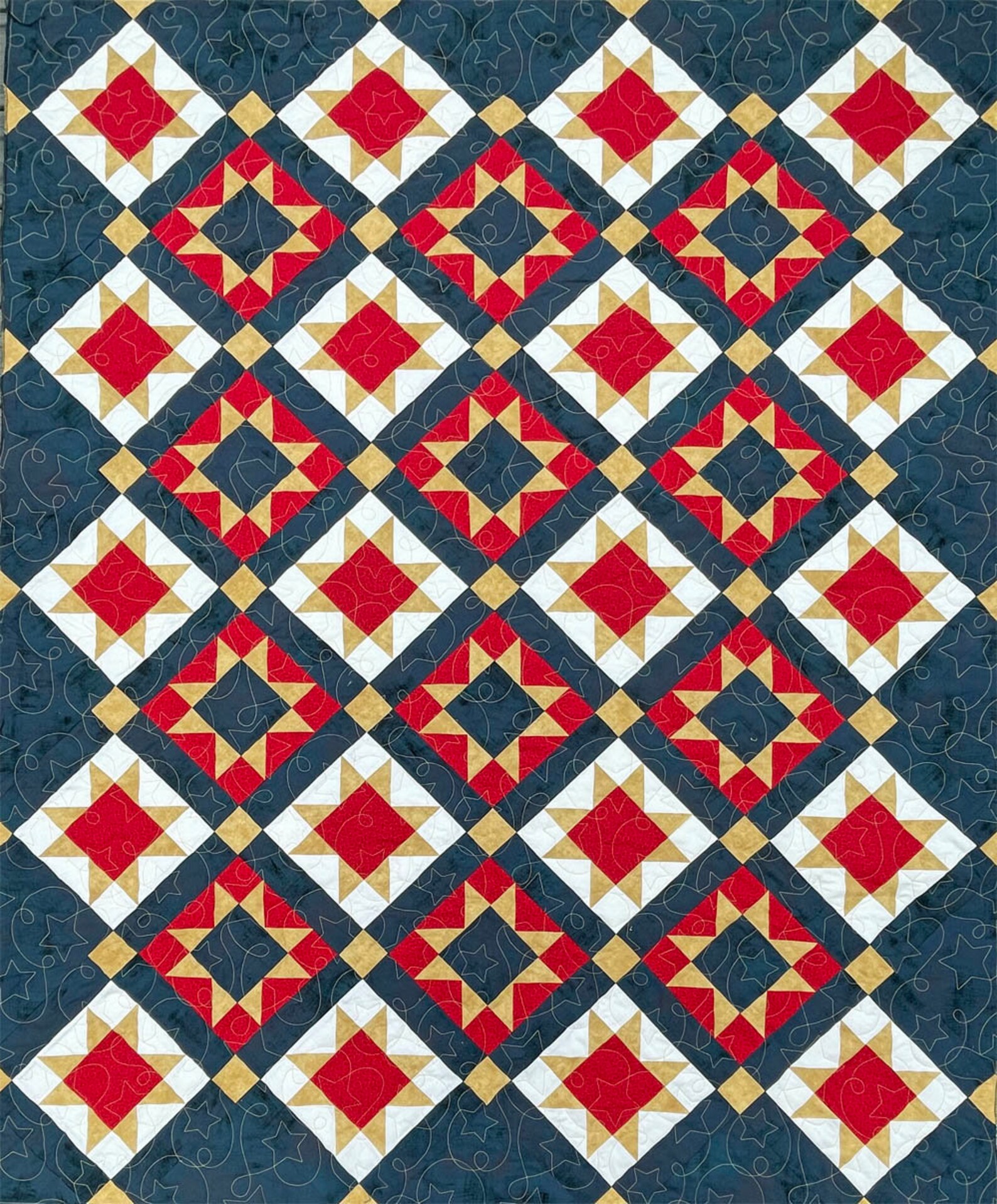 PATTERN - QOV® Stardom Quilt Pattern. Finished Size: 62 X 71. Designed With Permission From the ...
