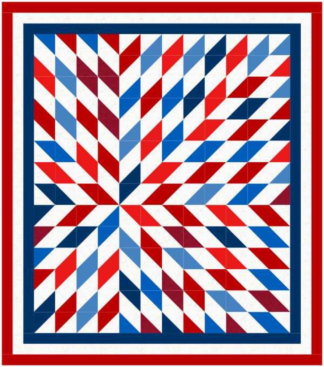 PATTERN - QOV® Starburst Quilt Pattern. Finished Size: 60 X 68. Designed With Permission From ...