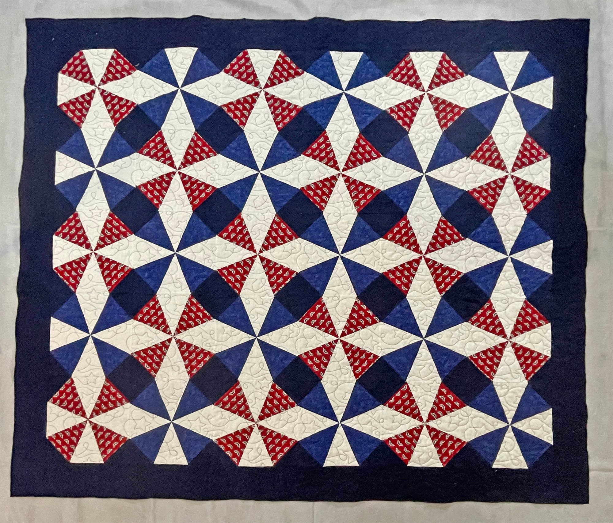 PATTERN - QOV® Triangles at Sea Quilt Pattern. Finished Size: 58 X 68 ...