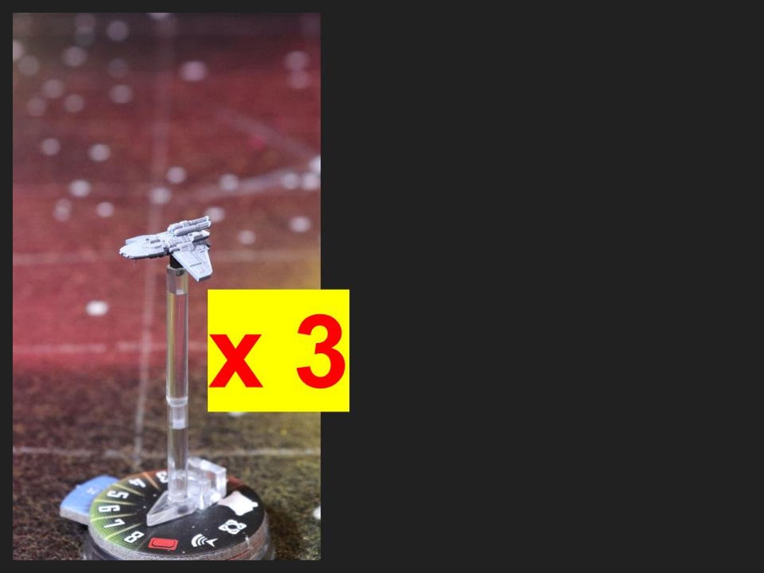 Star Wars: 3x Armada Themed X4 Rebel Gunboat Resin 3d Printed Model ...