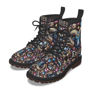 Aries Boots Vegan Leather/ Personalized Option With Name/zodiac Boots ...
