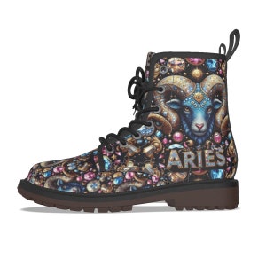 Aries Boots Vegan Leather/ Personalized Option With Name/zodiac Boots - Etsy