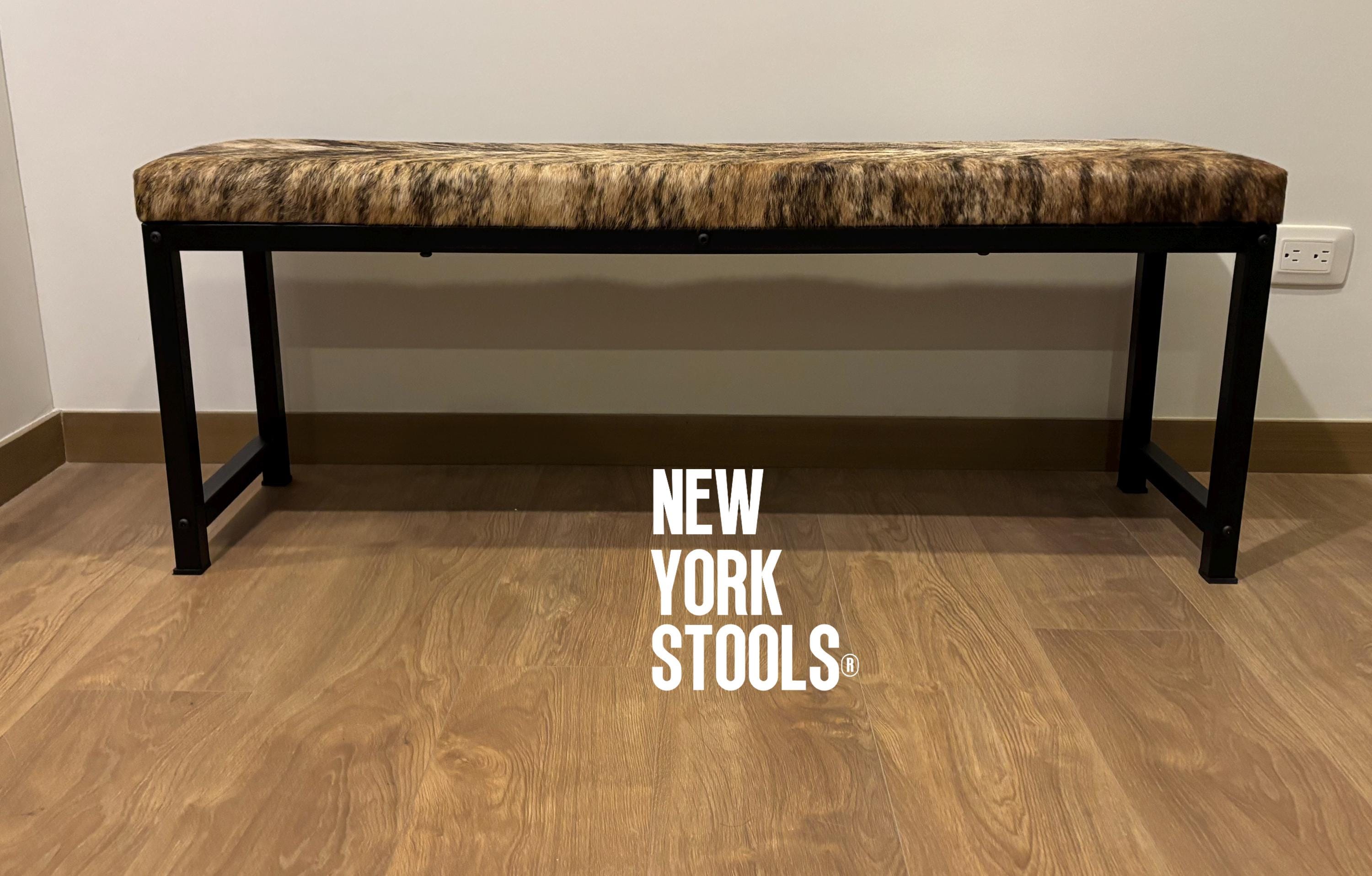 Cowhide LONDON Bench | Cowhide Bench | Cowhide and Steel Bench for ...