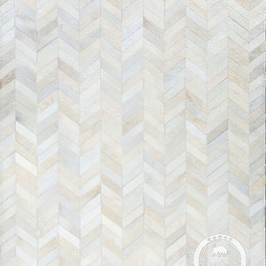 Patchwork Cowhide Rugs | Chevron Patchwork Cowhide Rug off White - Etsy