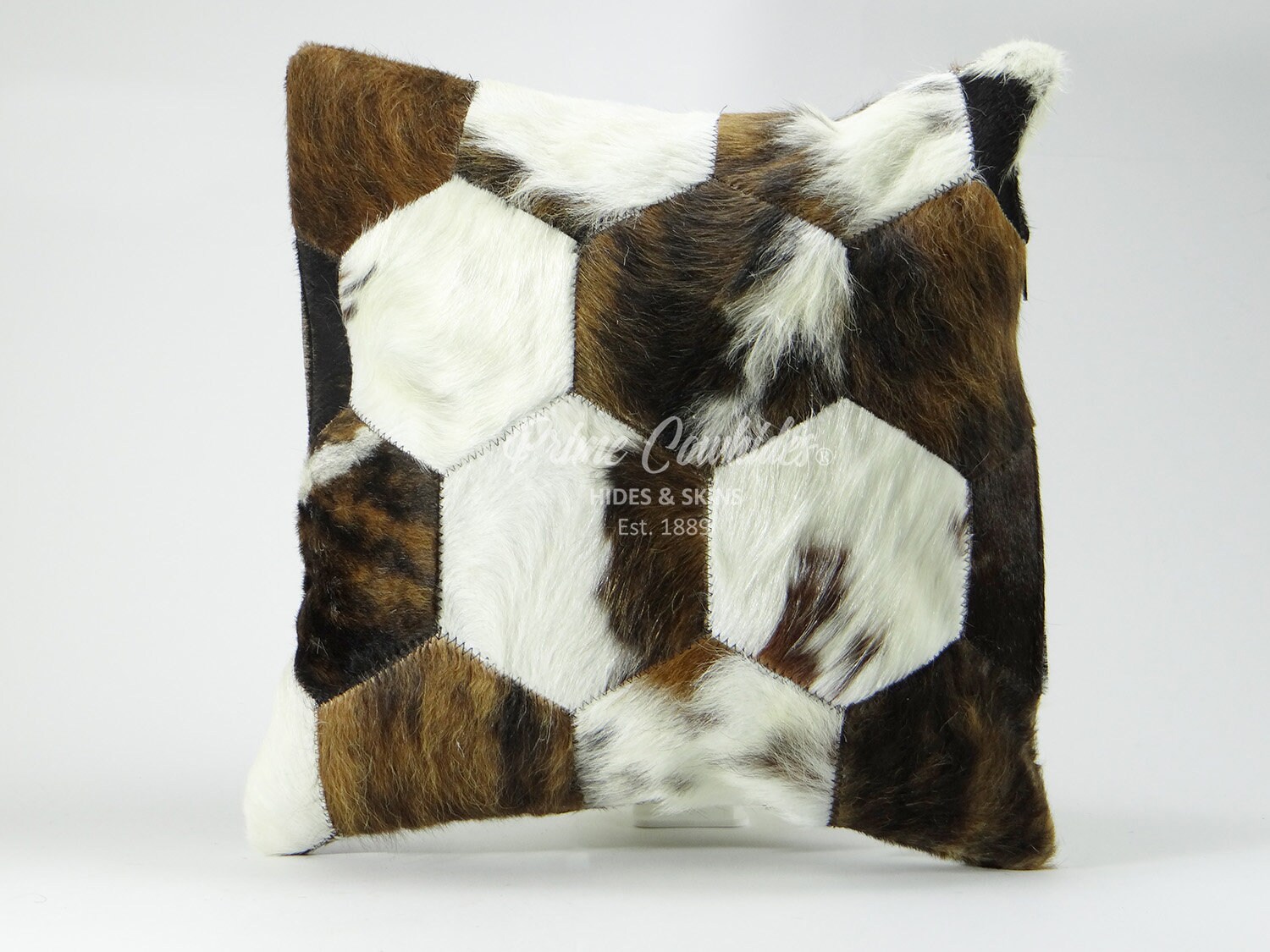 Pair Patchwork Cowhide Pillow Cover (2 Units) 17"x 17" or 1.4 Ft X 1.4 ...