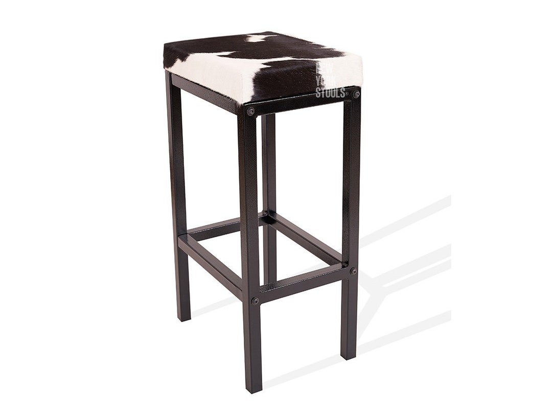 Custom Cowhide Manhattan Stool | Cowhide Counter Stool | Luxury Cowhide ...
