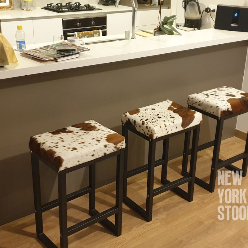 Cowhide Bar Stools - Etsy