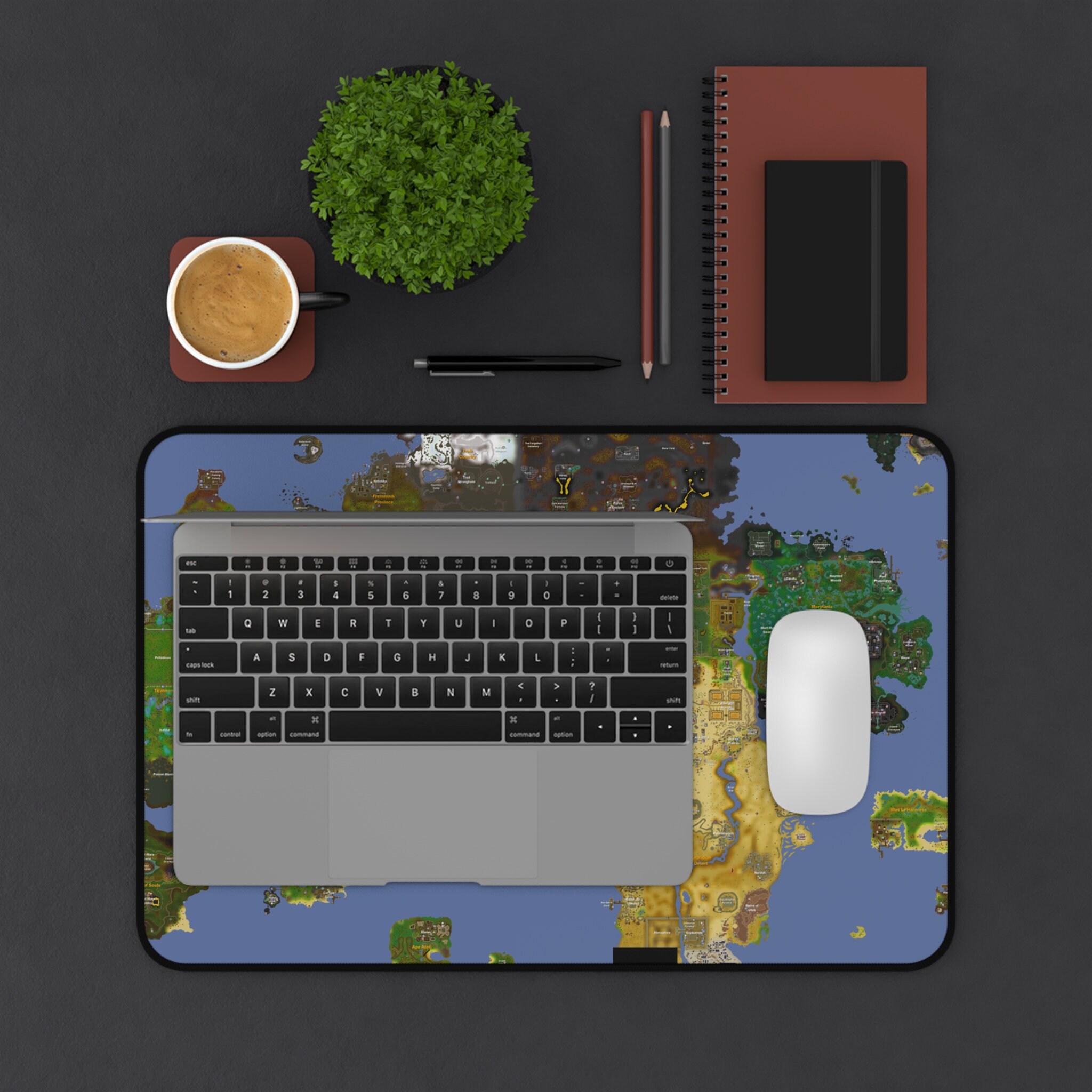 OSRS Desk Mat, Runescape Full World Map of Gielinor Mouse Pad, Gift ...