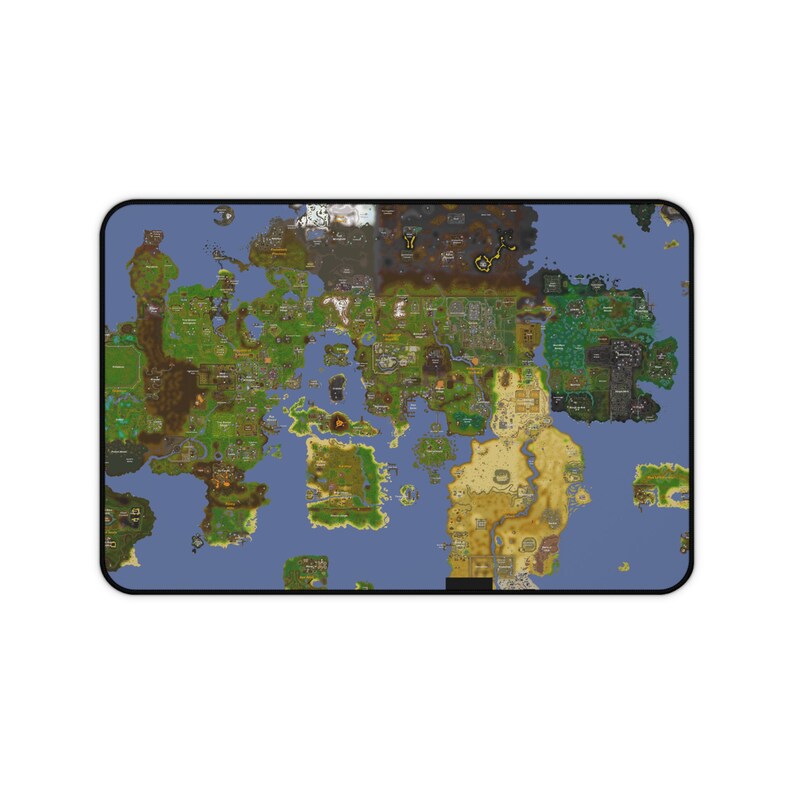 OSRS Desk Mat, Runescape Full World Map of Gielinor Mouse Pad, Gift ...