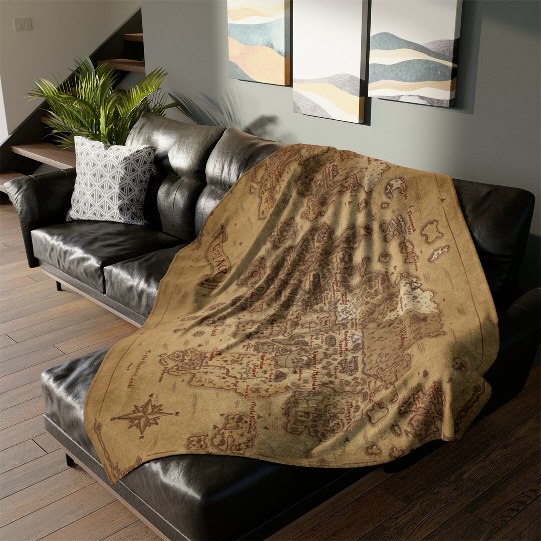 OSRS Map of Gielinor Soft Polyester Blanket, Runescape Map, Runescape ...