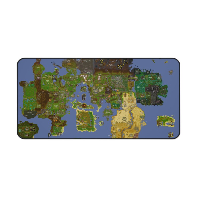 OSRS Desk Mat, Runescape Full World Map of Gielinor Mouse Pad, Gift ...