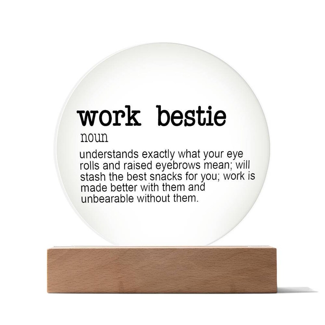 Work Bestie Acrylic Plaque, Work BFF Gift, Gift for Coworker, Christmas ...