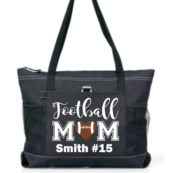 Personalized Football Mom Tote - Etsy