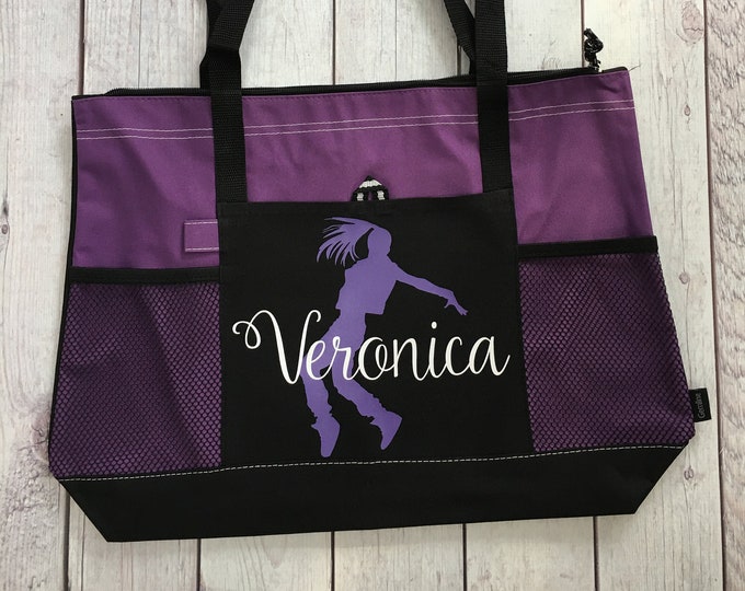 Hip Hop Girl | Girl Dance Tote Bag | Teen Dance Tote Bog | Personalized ...