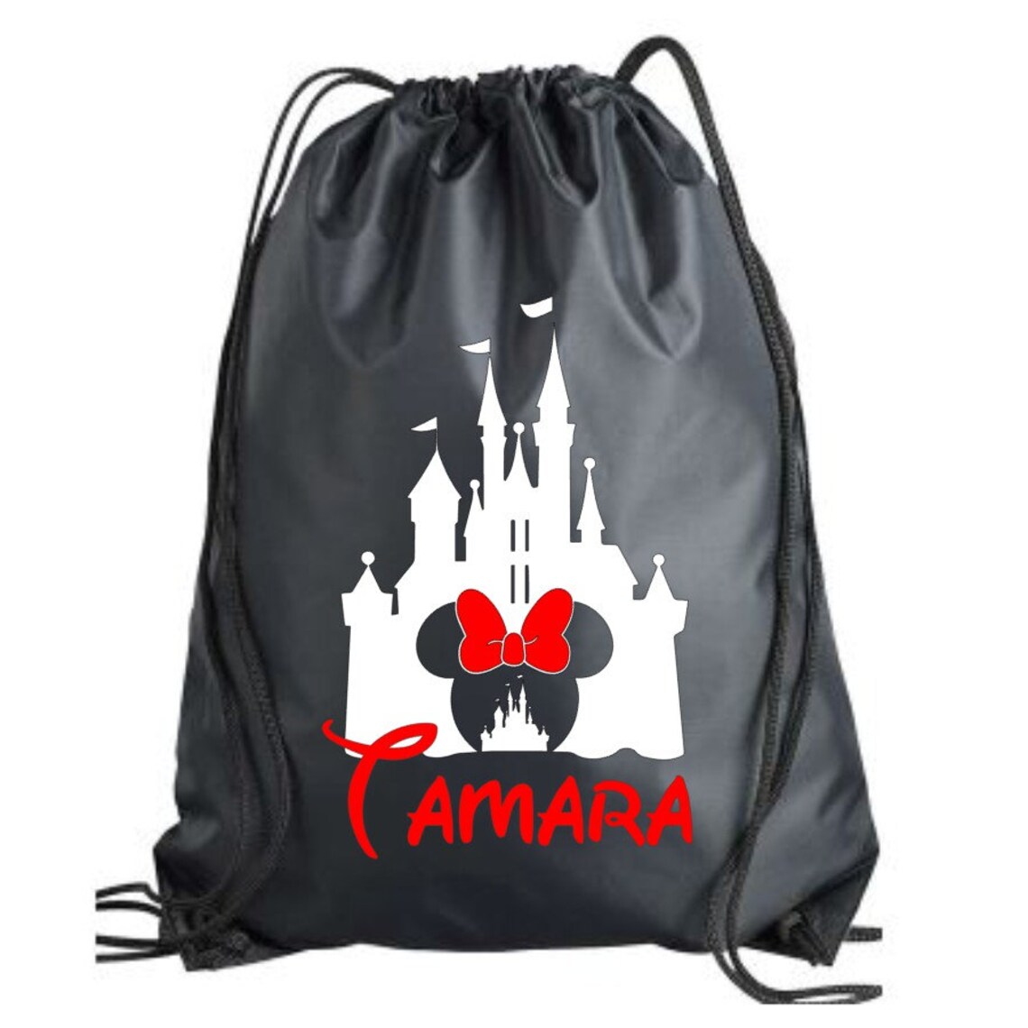 Disney Castle Minnie Head Drawstring Bag | Minnie Cinch Bag | Chinch ...
