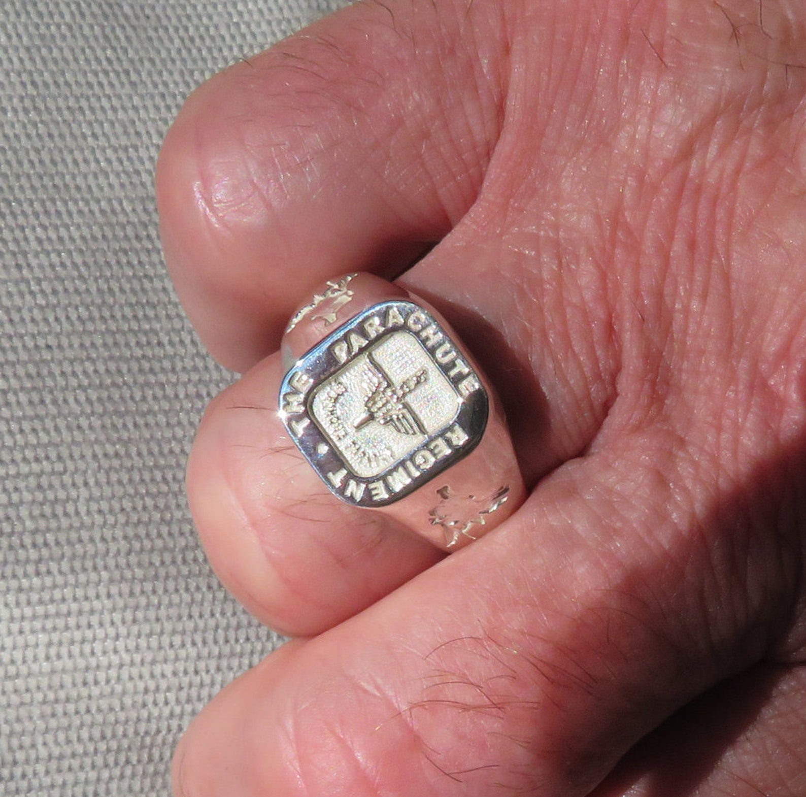 Parachute Regiment Ring With Pegasus Silhouette Sterling Silver ...