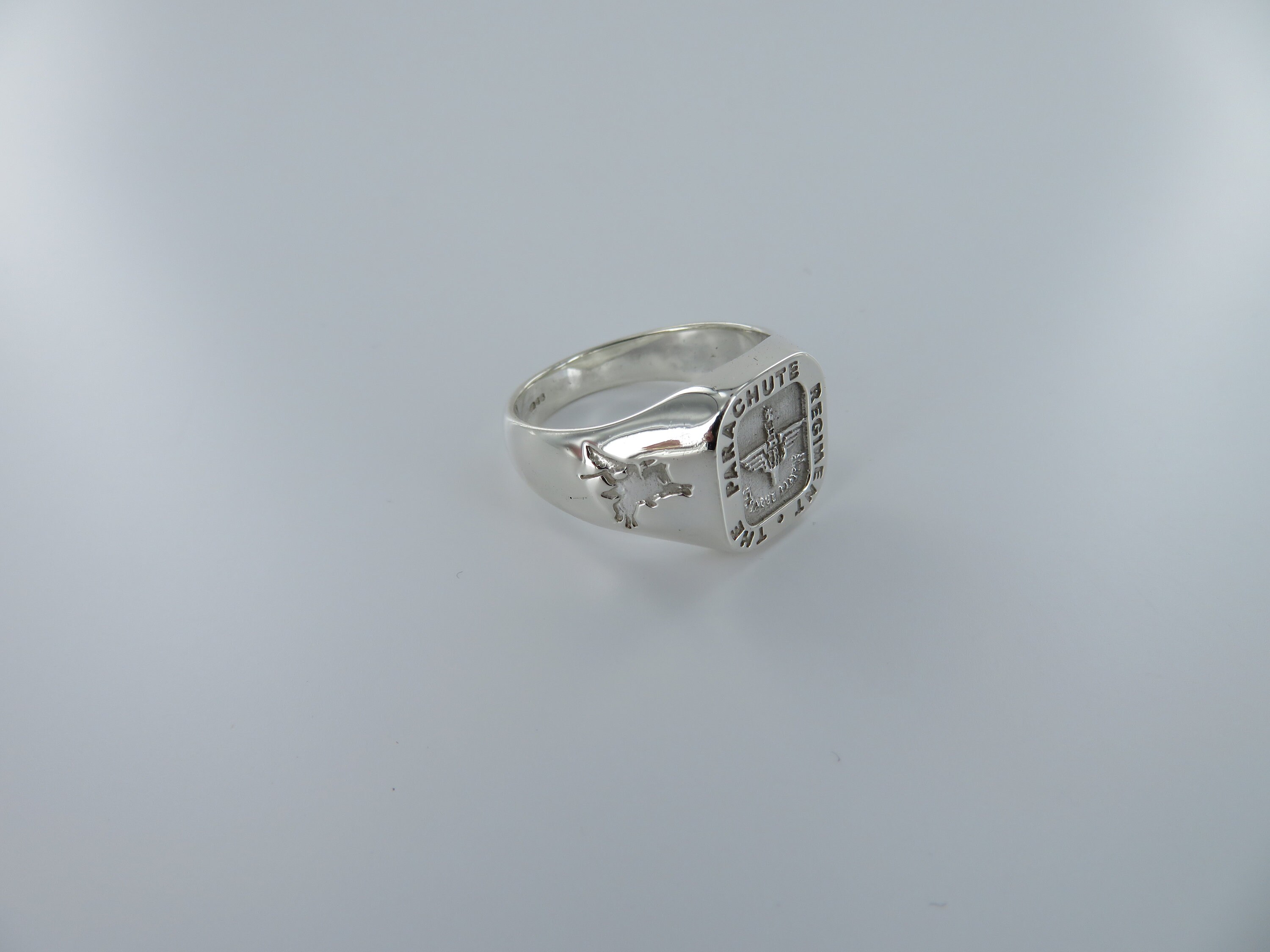 Parachute Regiment Ring With Pegasus Silhouette Sterling Silver ...