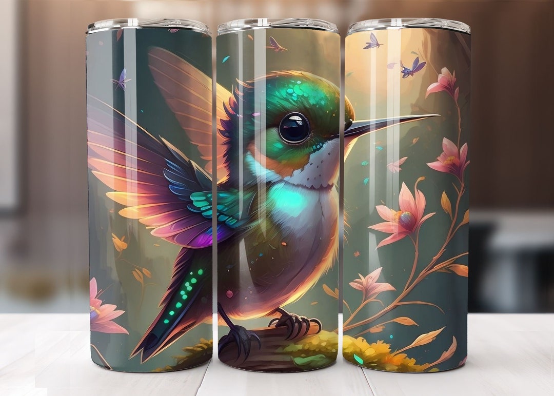 Psychedelic Hummingbird Sublimation Wrap, Hummingbird 20 Oz Sublimation ...