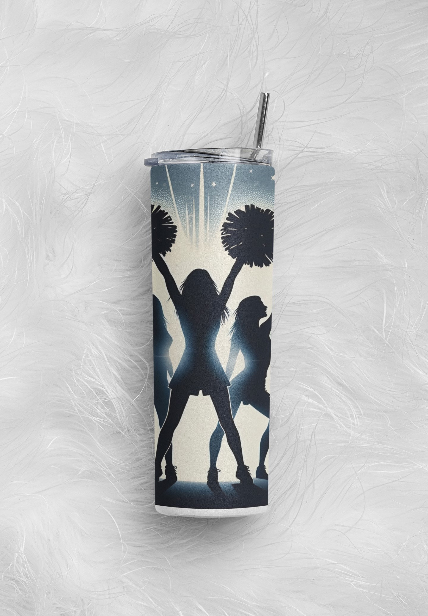 Cheerleading Squad Silhouette Sublimation Tumbler Wrap, Cheer 20 Oz ...