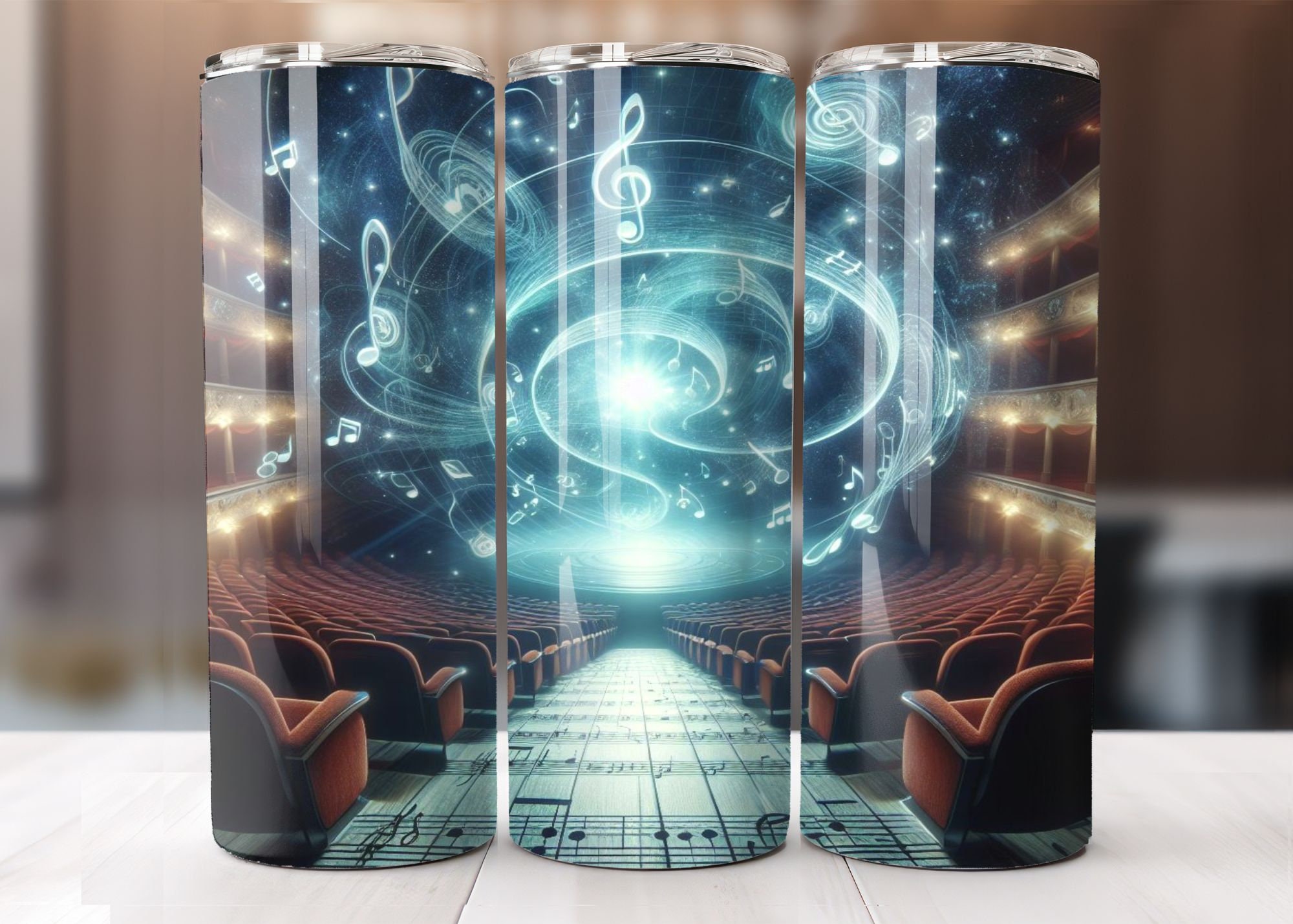 Theater and Music Swirls Sublimation Tumbler Wrap, Digital Download PNG ...