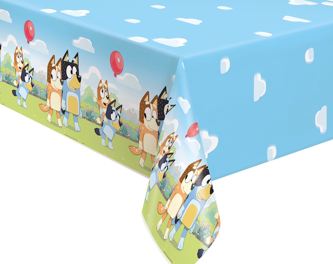 Bluey Clouds Disposable Table Cover GST Automatically Included for ...