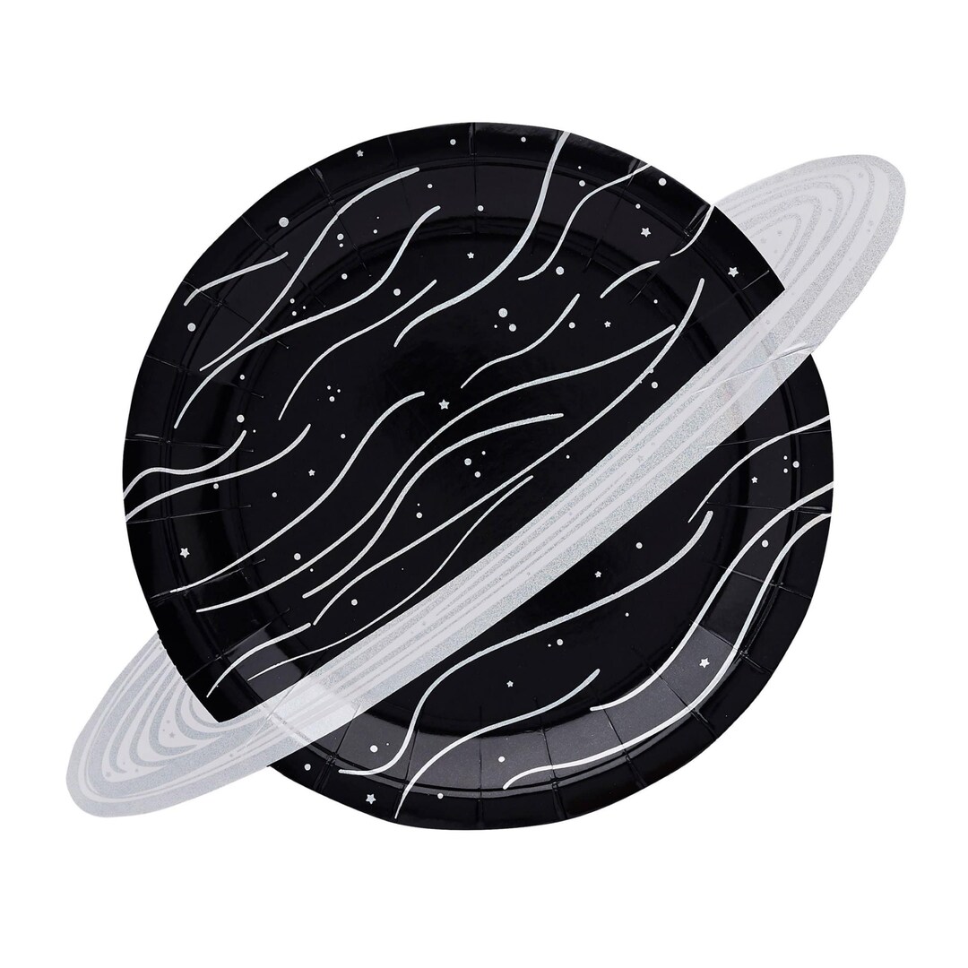 Silver Saturn Planet Plates Large GST Automatically Included for Buyers ...